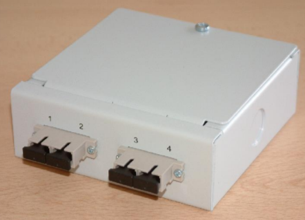 DM-02-SCD-02M - 4 Way SC Duplex Wall Mount Patch Box Loaded with 2 MM ...